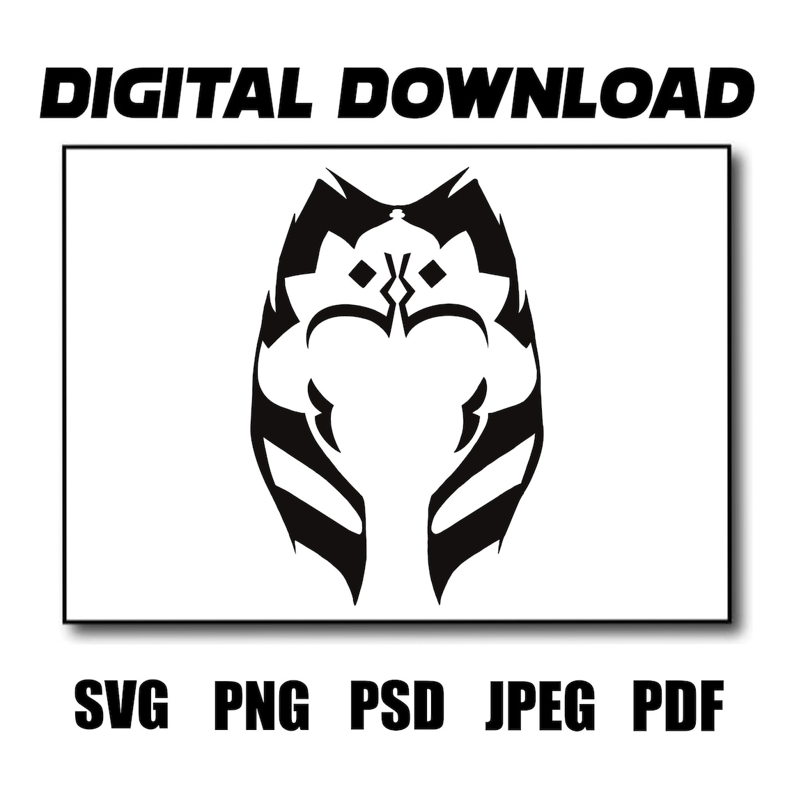 Ahsoka SVG - Digital Download- Minimalist - SVG - PNG - Star Wars ...