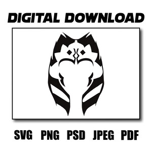Ahsoka SVG - Digital Download- Minimalist - SVG - PNG - Star Wars ...