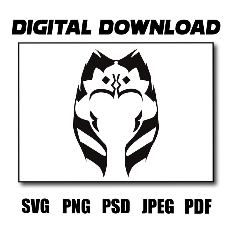 Ahsoka SVG - Digital Download- Minimalist - SVG - PNG - Star Wars ...