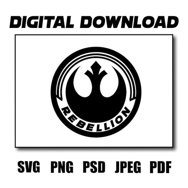 Starwars Rebellion SVG - Digital Download- Rebel Insignia - Rebels ...