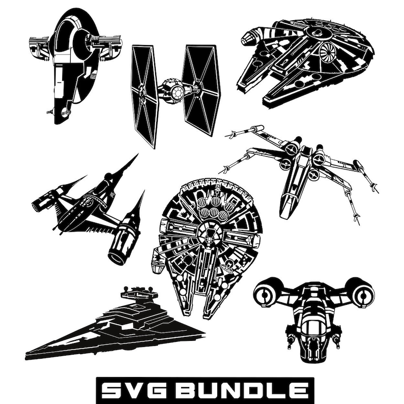 Starwars Ship SVG Bundle 8 Designs Digital Download SVG - Etsy