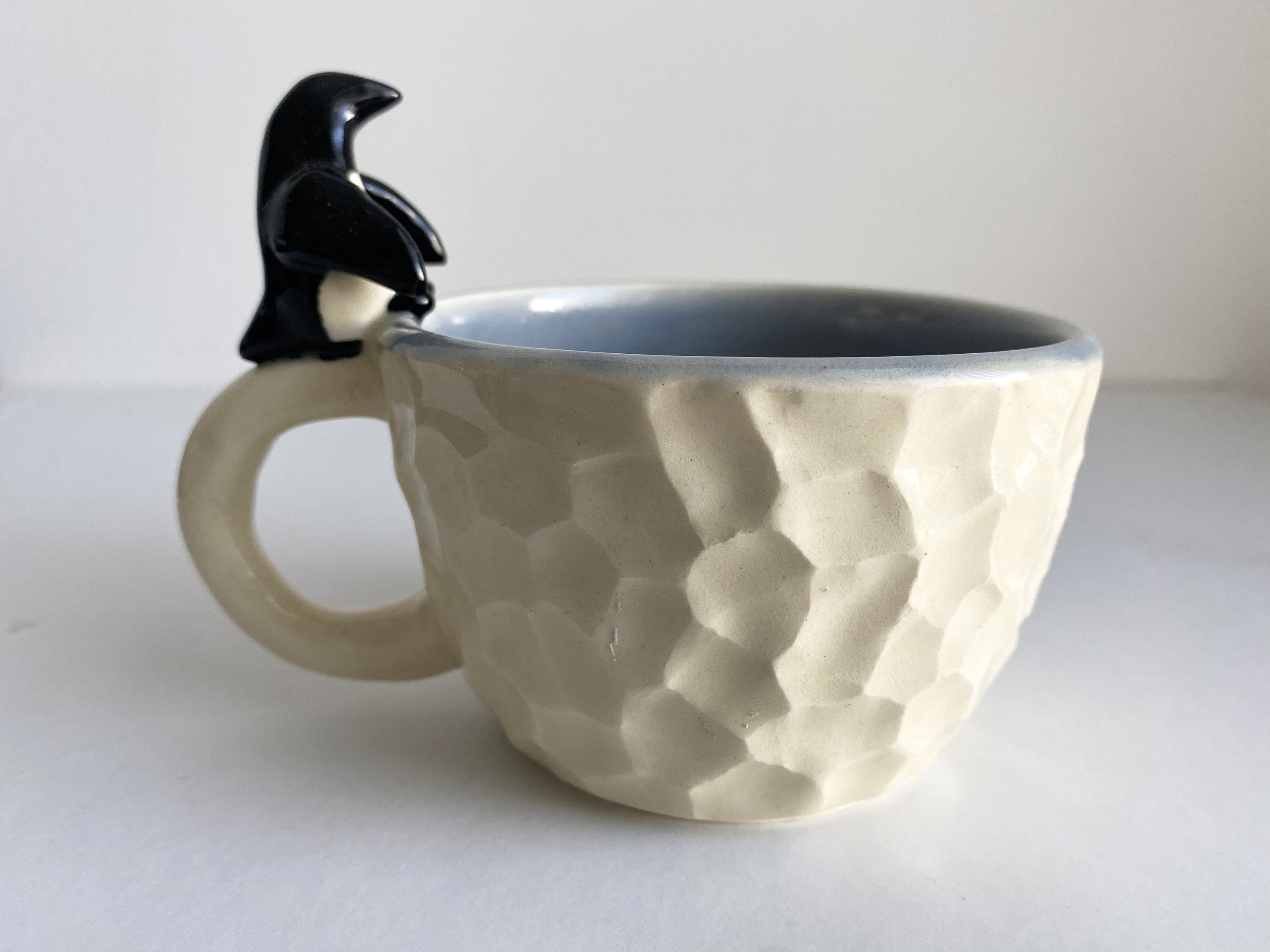 Pottery Penguin Mug Carved Penguin Mug Ice Glacier Penguin | Etsy