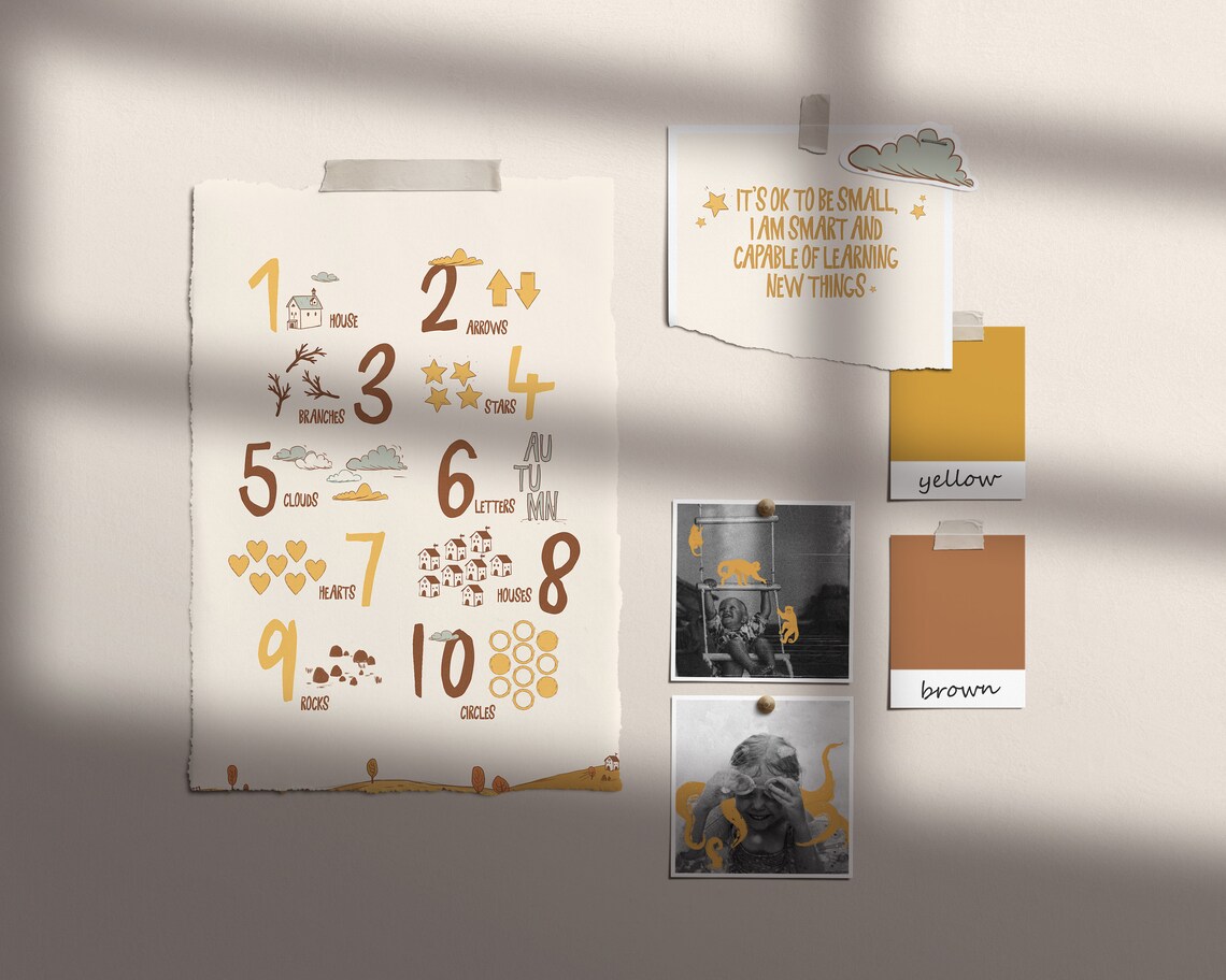 Numbers Poster for Kids, Educational Posters for Classroom Decor, Learn ...