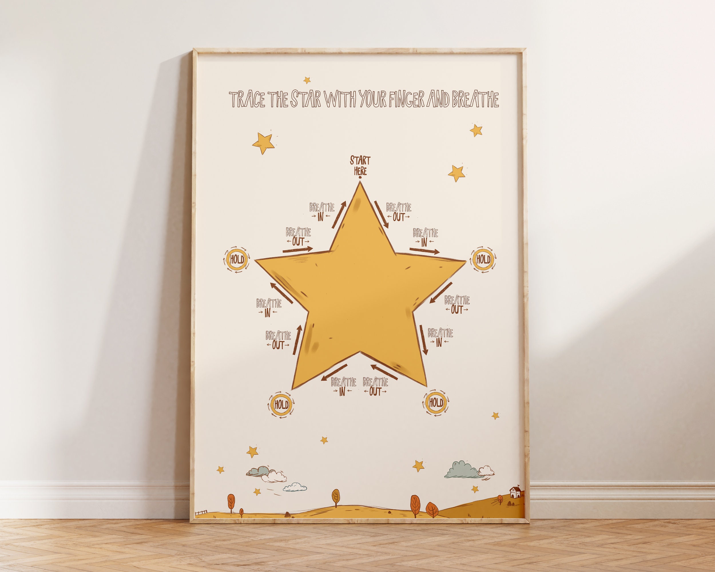 Calming Star Poster for Kids Poster for Calming Corner - Etsy
