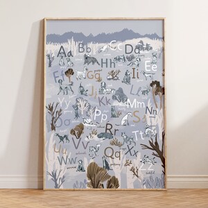 Dogs ABC Poster, Phonetic Alphabet Poster, Winter Earthtone Boho ...
