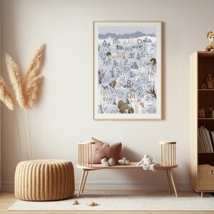 Dogs ABC Poster, Phonetic Alphabet Poster, Winter Earthtone Boho ...