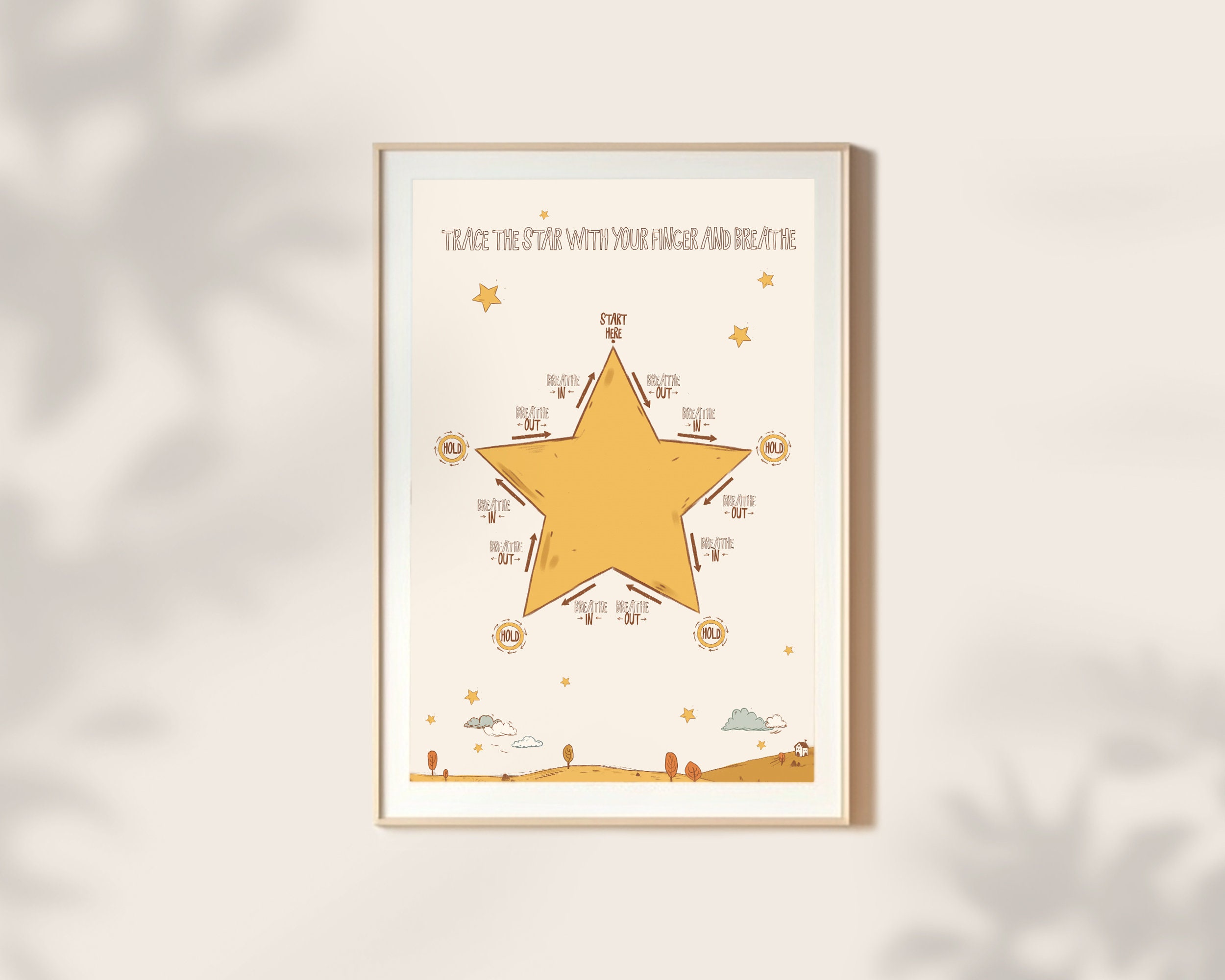 Calming Star Poster for Kids Poster for Calming Corner - Etsy