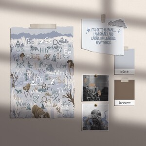 Dogs ABC Poster, Phonetic Alphabet Poster, Winter Earthtone Boho ...