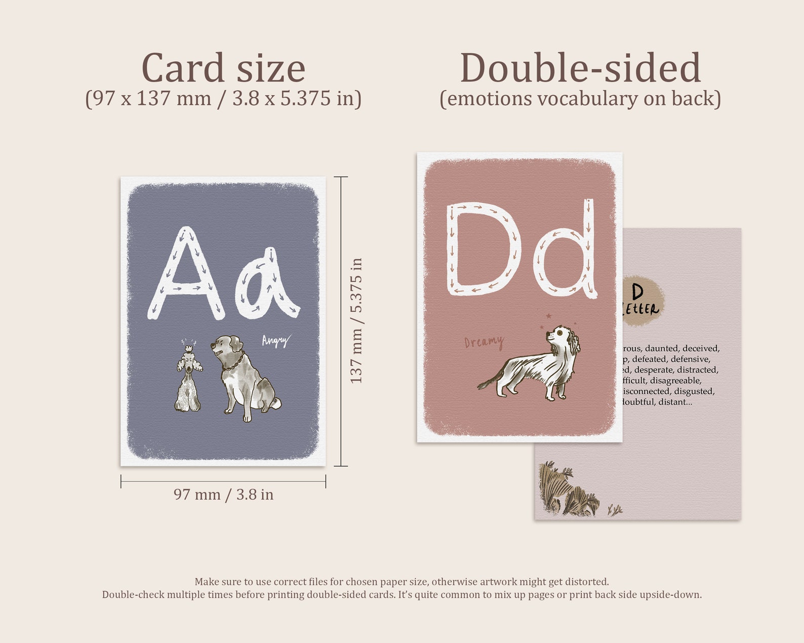 ABC Flashcards, Animal Alphabet Flash Cards Printable, Boho Alphabet ...