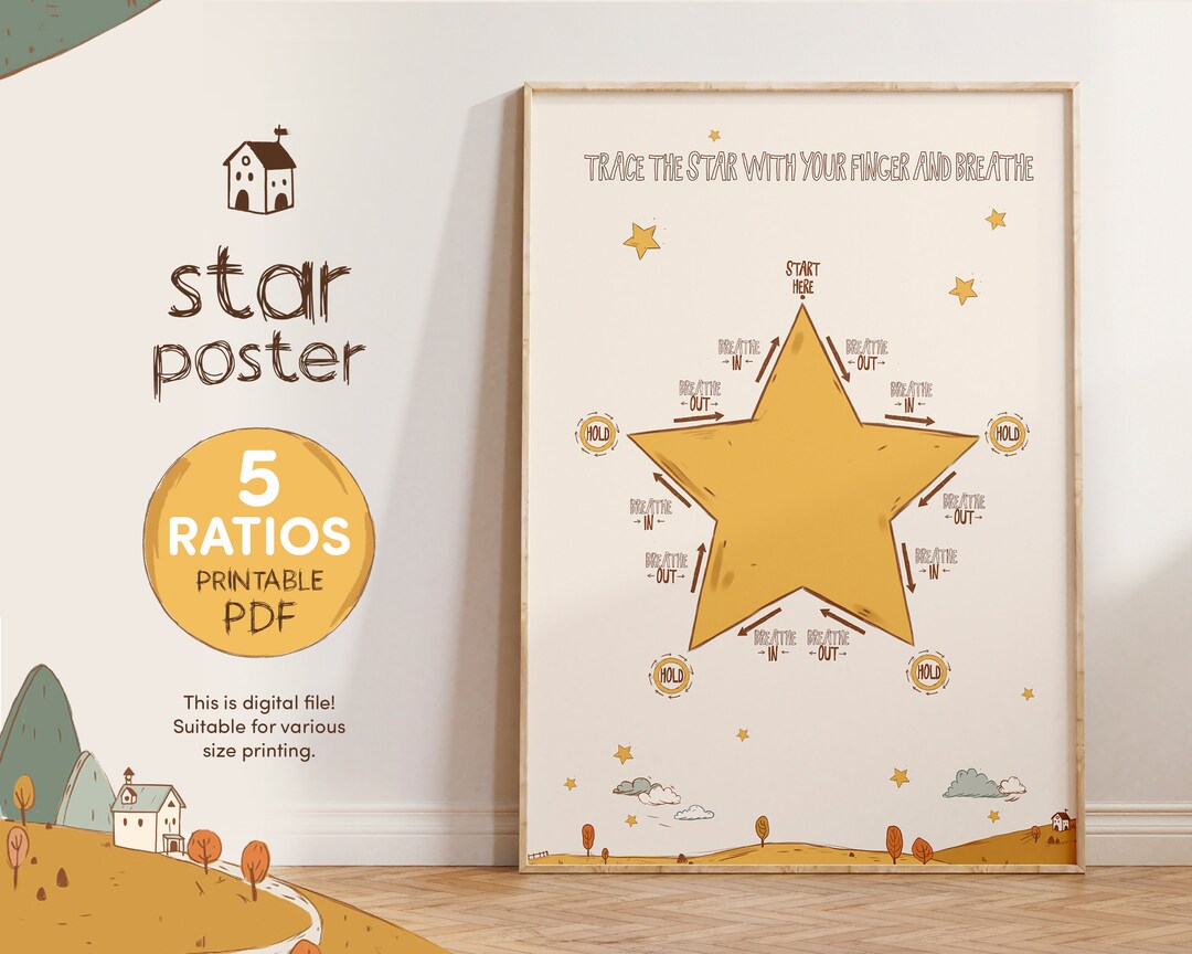 Calming Star Poster for Kids, Poster for Calming Corner, Classroom ...
