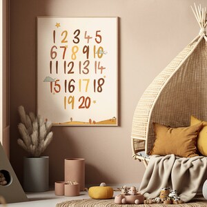 1 to 20 Numbers Poster for Kids, Educational Posters for Classroom ...