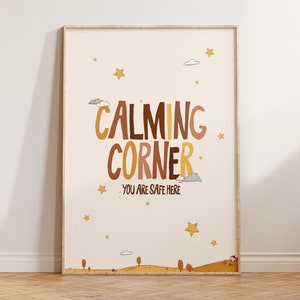 Calming Corner Poster for Kids Poster for Calming Corner - Etsy