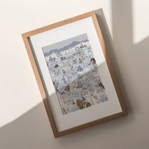 Dogs ABC Poster, Phonetic Alphabet Poster, Winter Earthtone Boho ...