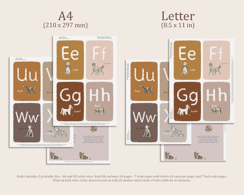 ABC Flashcards, Animal Alphabet Flash Cards Printable, Boho Alphabet ...