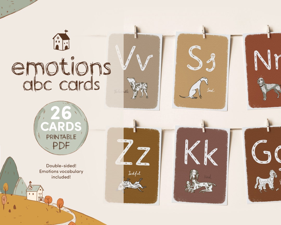 ABC Flashcards, Animal Alphabet Flash Cards Printable, Boho Alphabet ...