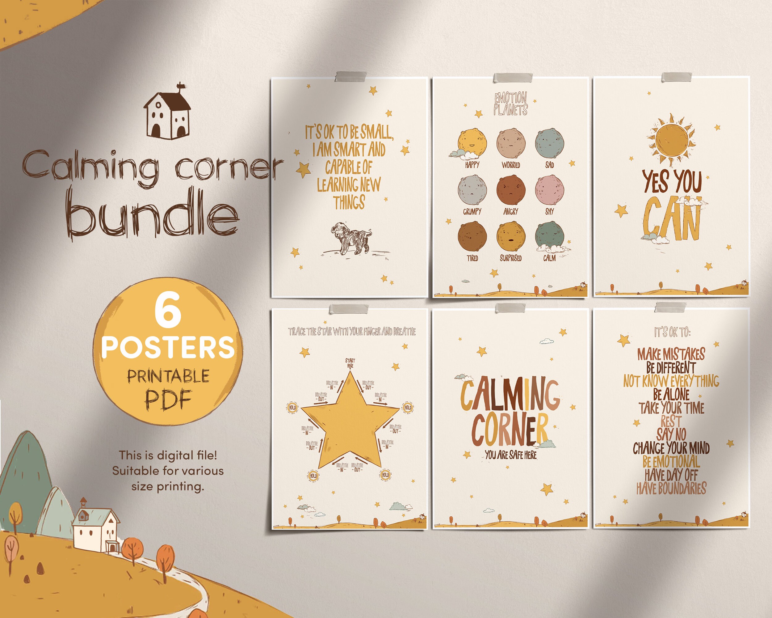 Calming Corner Bundle for Kids Posters for Calming Corner - Etsy