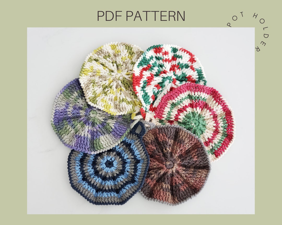 PDF Pattern: Wavy Pot Holder | Trivet | Hot Pad | Crochet Pot Holder ...