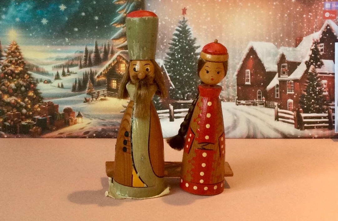 Vintage Slavic Boyar Folk Art Figures - Etsy