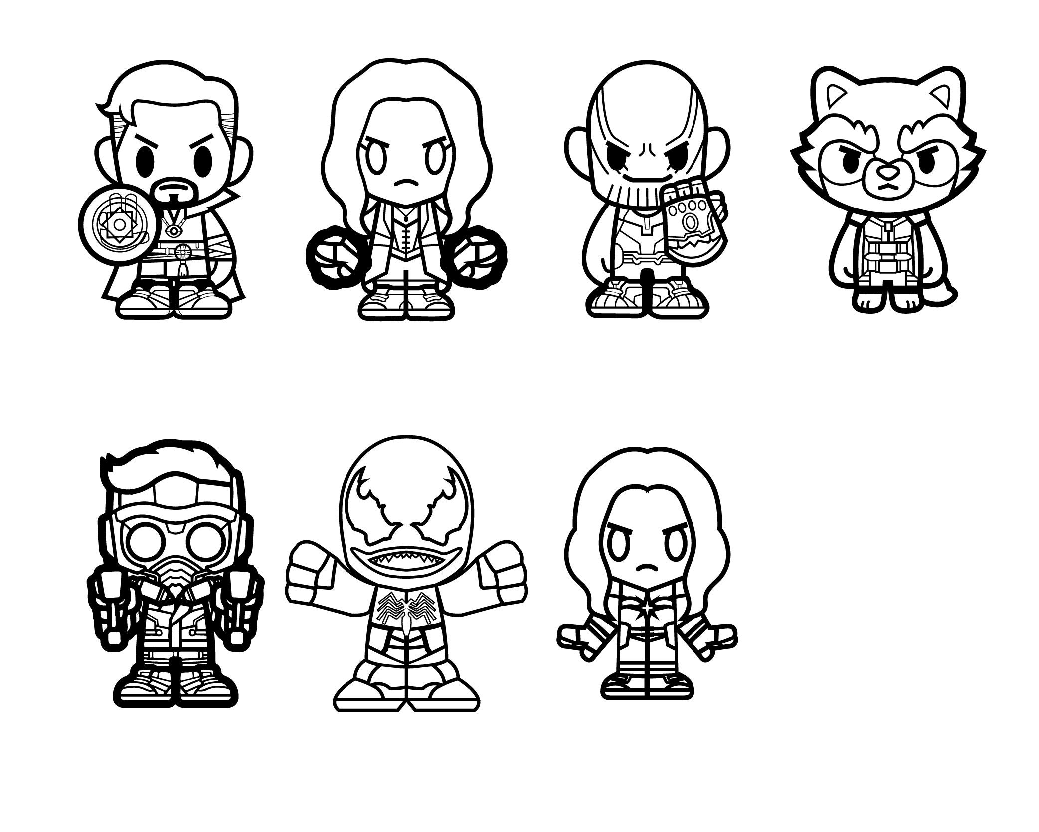 Marvel Avengers Outline 15 Design Bundle Pack SVG PNG - Etsy Nederland