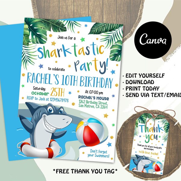 Shark Pool Party - Etsy