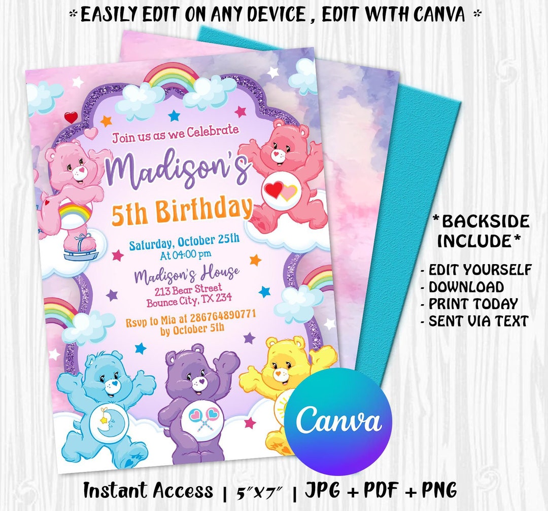Editable Birthday Party Invitation, Birthday Invitation, Instant ...