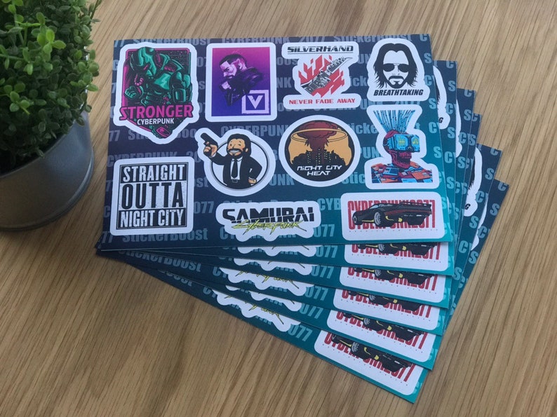 Stickerpack Cyberpunk 2077 Gadget Sticker Decals Stickers | Etsy