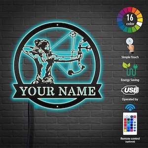Personalized Archery Sport, Metal Sign Art, Custom Archery Sport Metal ...