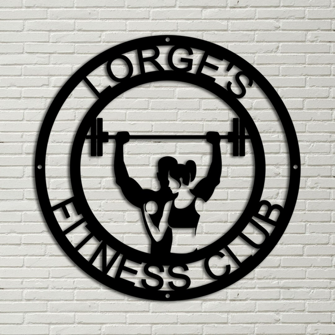 Gym Sign, Personalized Home Gym Sign, Custom Metal Gym Sign, Home Gym ...