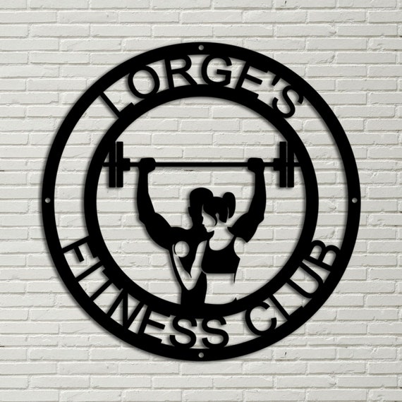 Gym Sign Personalized Home Gym Sign Custom Metal Gym Sign - Etsy
