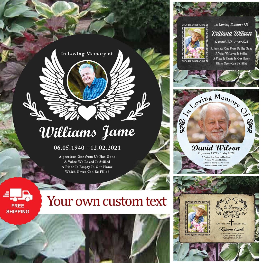 Personalised Memorial Plaque Stake, Grave Marker, Memorial Plaque ...