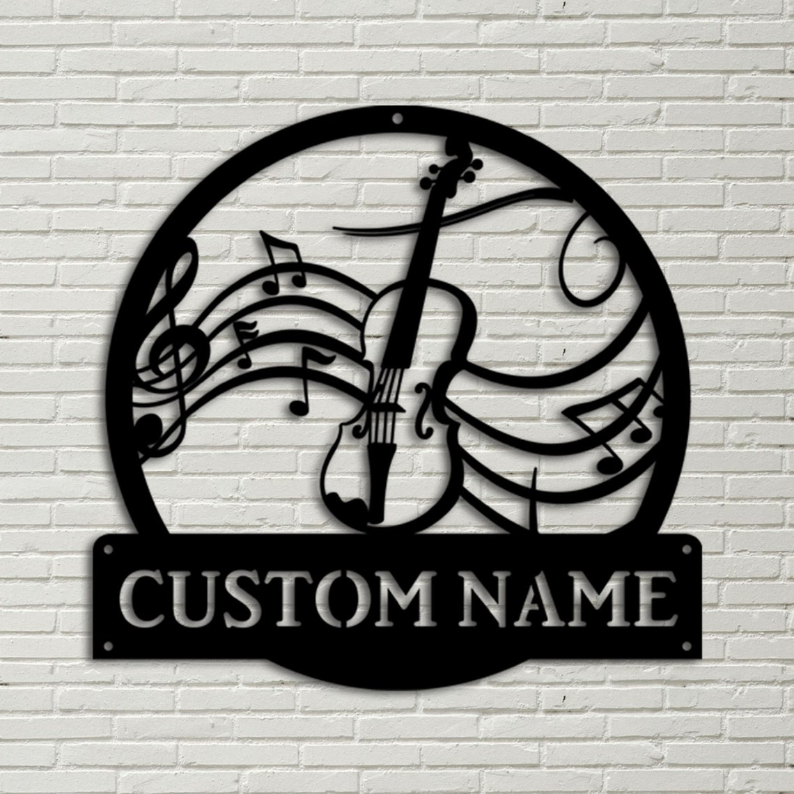 Personalized Violin Monogram Metal Sign Art Custom Violin - Etsy