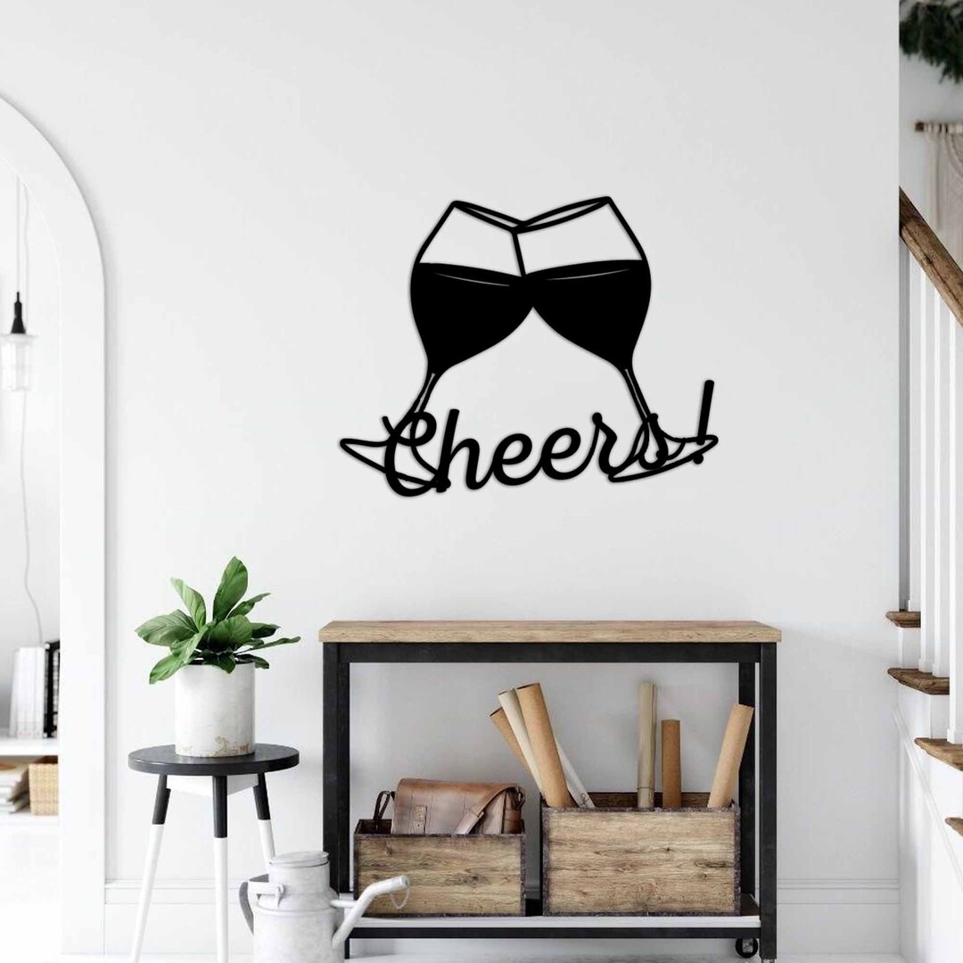 Cheers Sign, Cheers Metal Word Art, Cheers Bar Sign Wall Art, Cheers ...