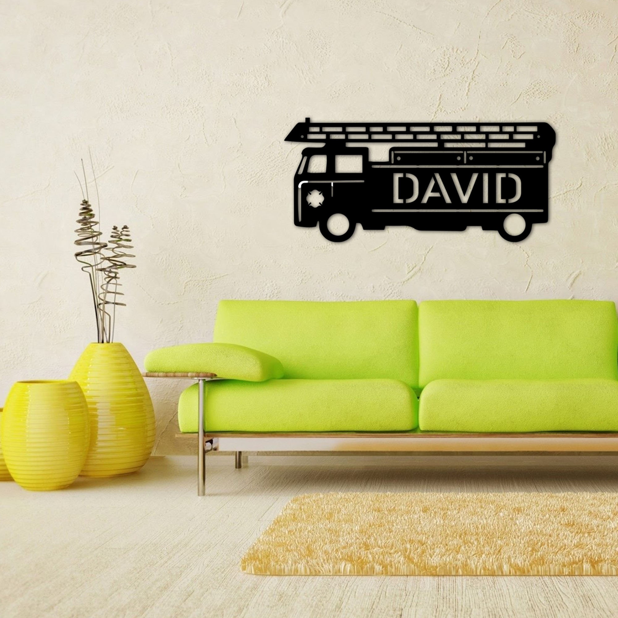 Fire Engine Ladder Truck Metal Sign Fireman Metal Sign Wall - Etsy