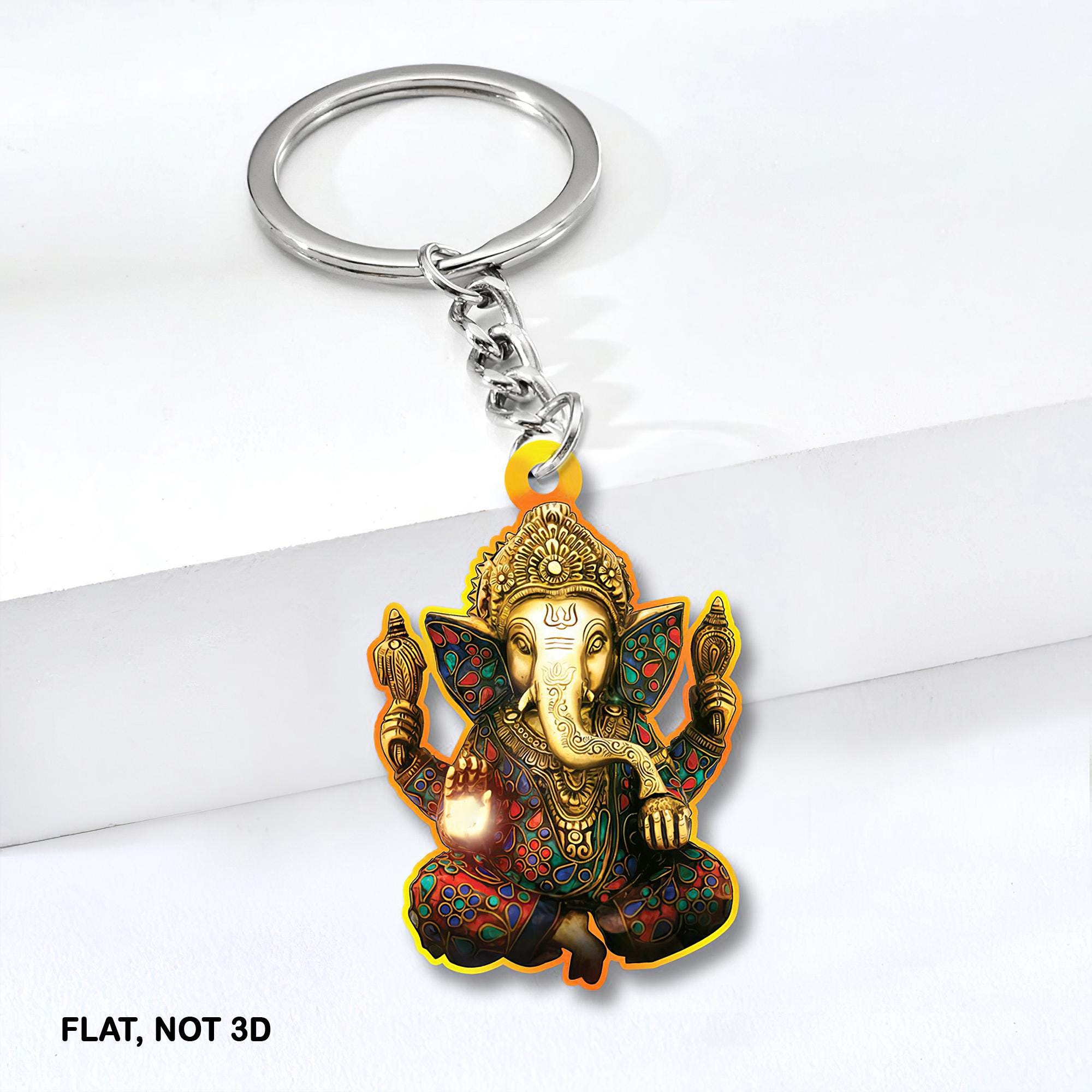 Hindu God Ganesha Keychain, Ganesh Keychain, Ganesh Gifts, Ganesha ...
