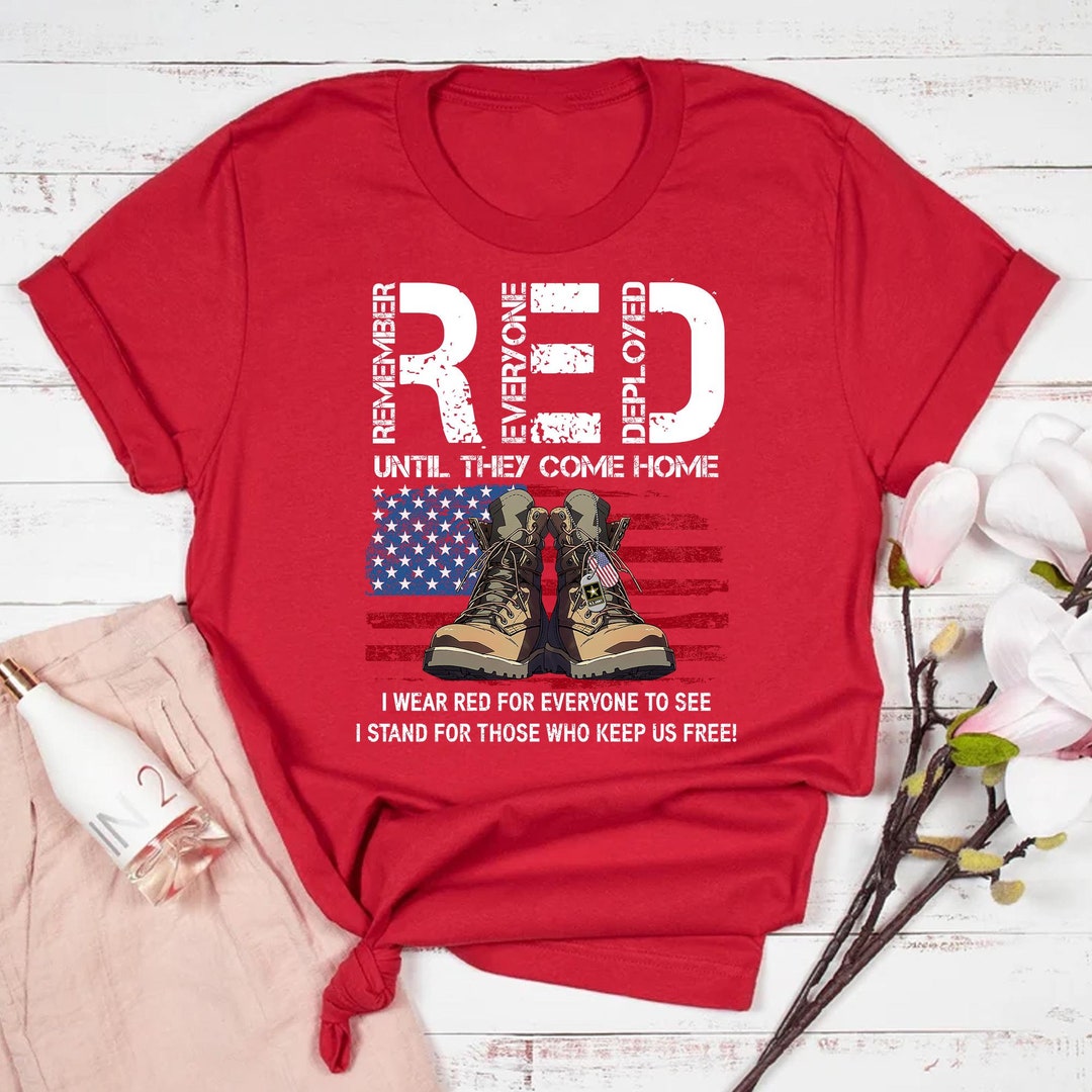 Red Fridays Shirt, on Fridays We Wear Red Shirt, Support Our Troops ...