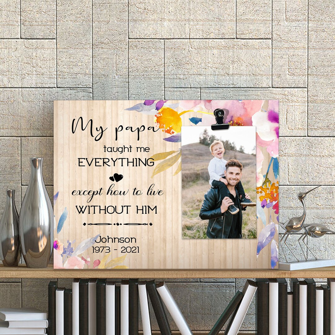 Father Memorial Frame, Papa Memorial Frame, Picture Frame Bereavement ...