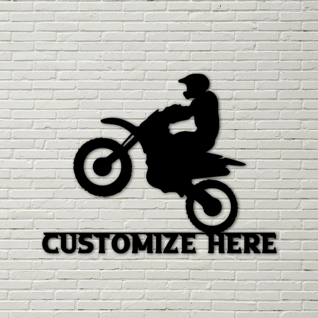 Customizable Metal Dirt Bike Sign, Dirt Bike, Dirt Bike Sign, Dirt Bike ...