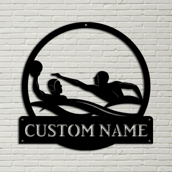 Personalized Water Polo Sport Monogram Metal Sign Art Custom - Etsy