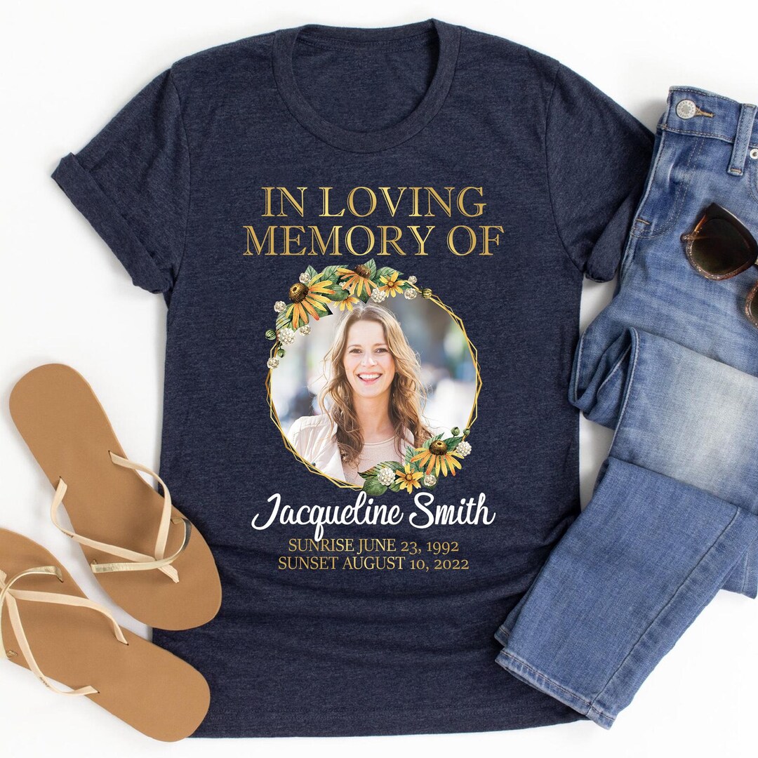 Customized Funeral T-shirt, Personalized Memorial Shirt, Memorial Photo ...
