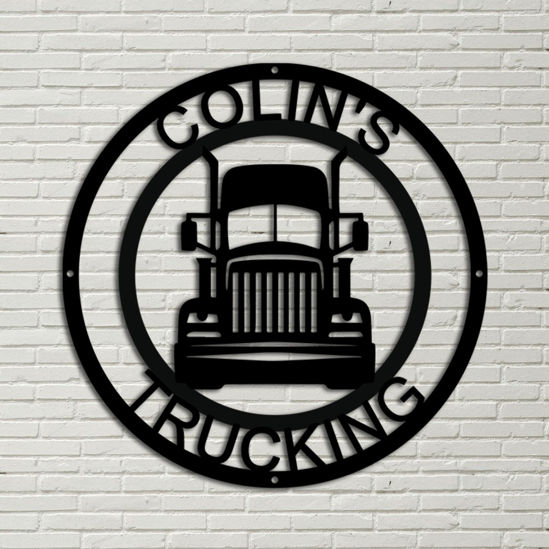 Customized Metal Trucker Sign, Big Rig, Trucker, 18 Wheeler, Diesel ...