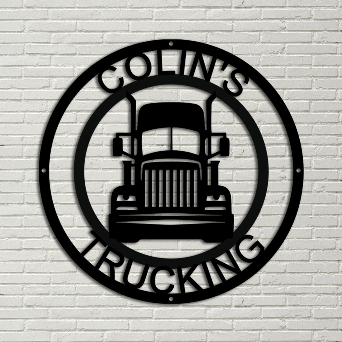 Customized Metal Trucker Sign, Big Rig, Trucker, 18 Wheeler, Diesel ...