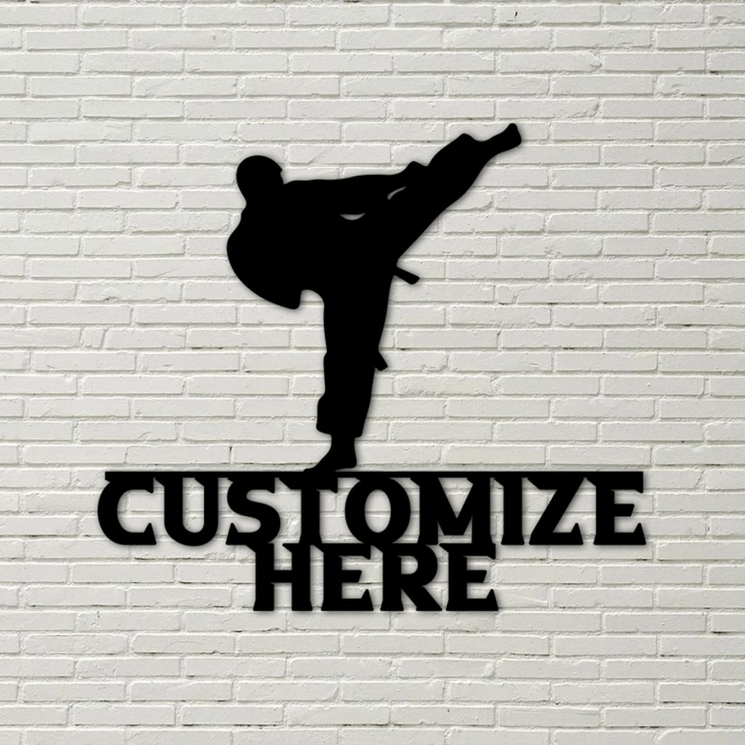 Customizable Karate Sign, Metal Karate Decoration, Metal Karate Decor ...
