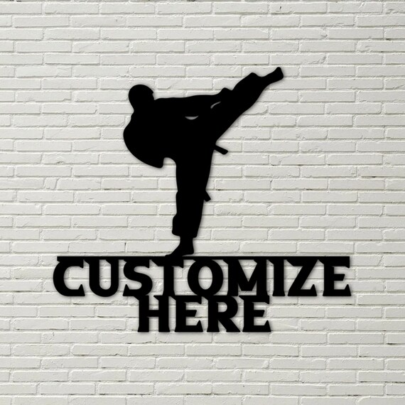 Customizable Karate Sign Metal Karate Decoration Metal | Etsy