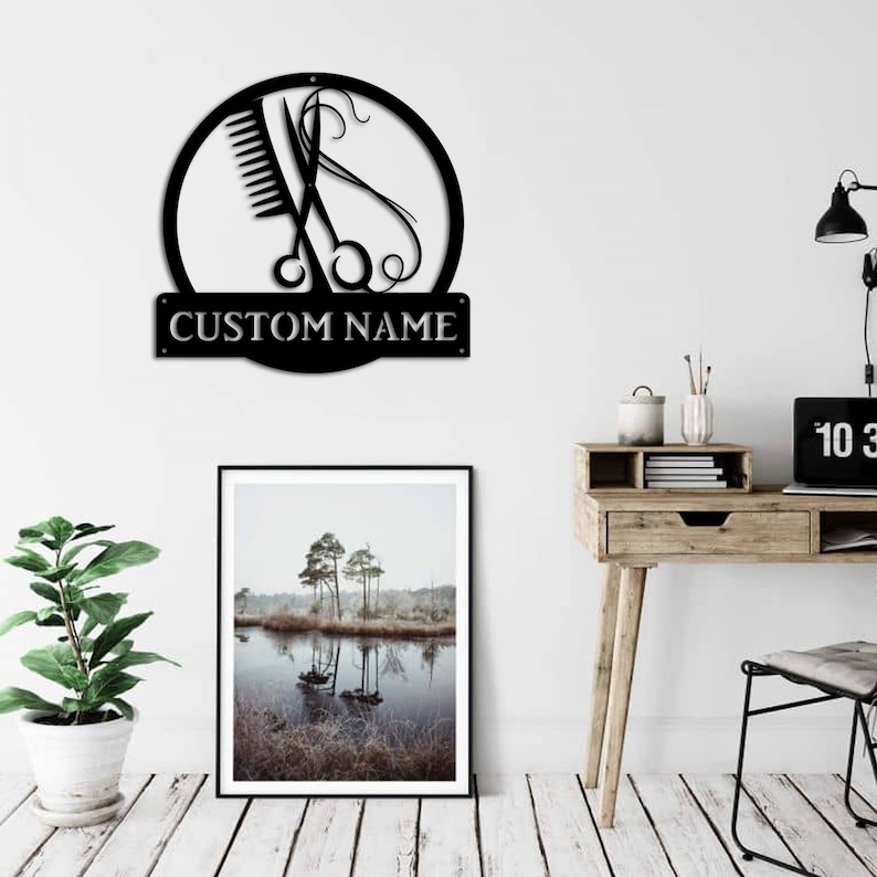 Personalized Beauty Salon Metal Sign Art Custom Hair Stylist - Etsy