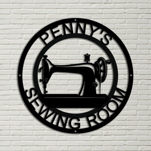 Sewing Room Sign, Personalized Sign, Sewing Sign, Metal Sewing Sign ...