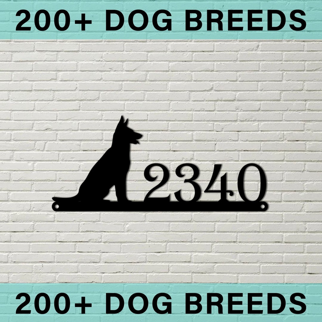 Metal Dog Address Sign, German Shepherd Sign, Metal Dog Sign, German ...