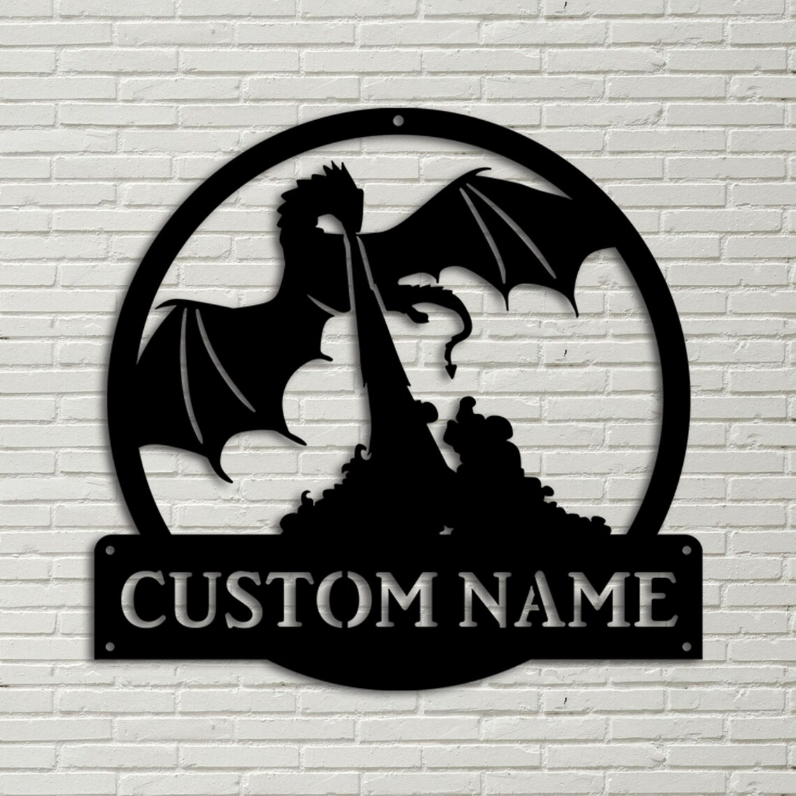 Personalized Dragon Metal Sign Custom Dragon Metal Sign - Etsy