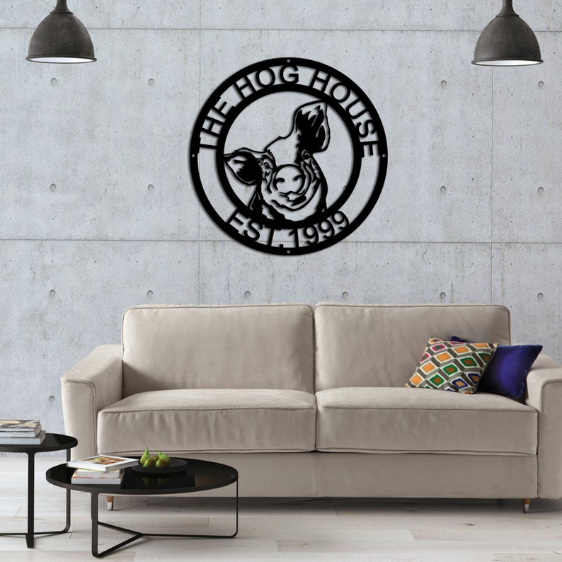 Custom Pig Farm Sign, Animals Farm, Metal Hog Sign, Animal Farm Sign ...