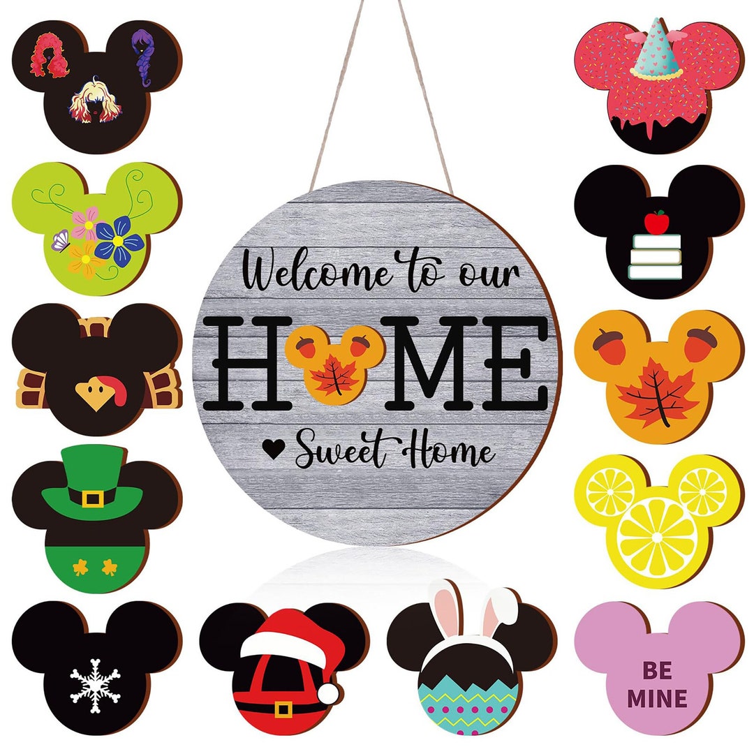 13 Pcs Halloween Mouse Decor,welcome Sign for Front Door ...