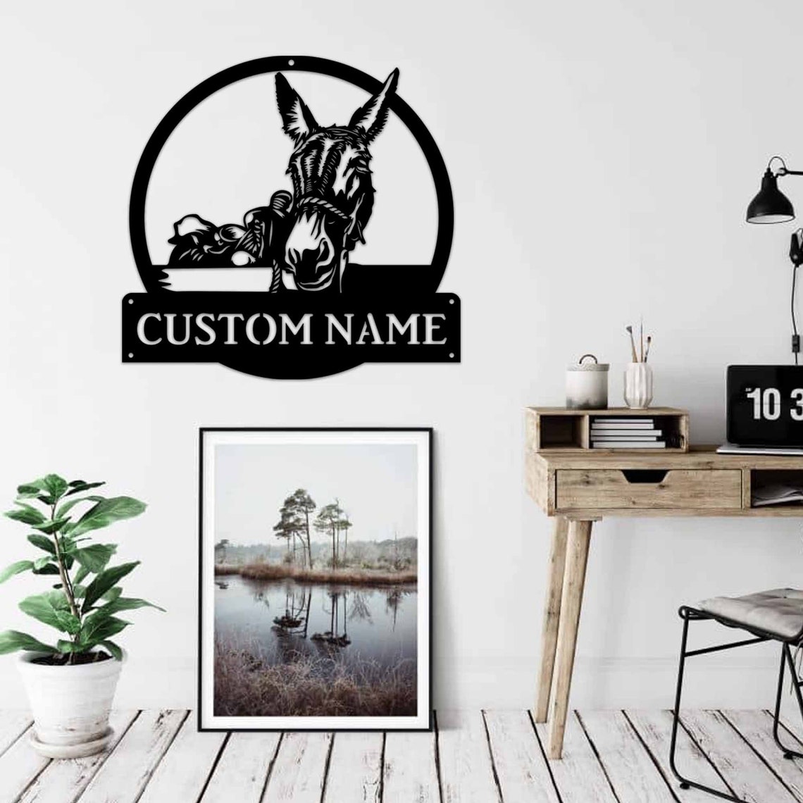 Personalized Donkey Metal Sign, Farm Animals Sign, Metal Sign for ...
